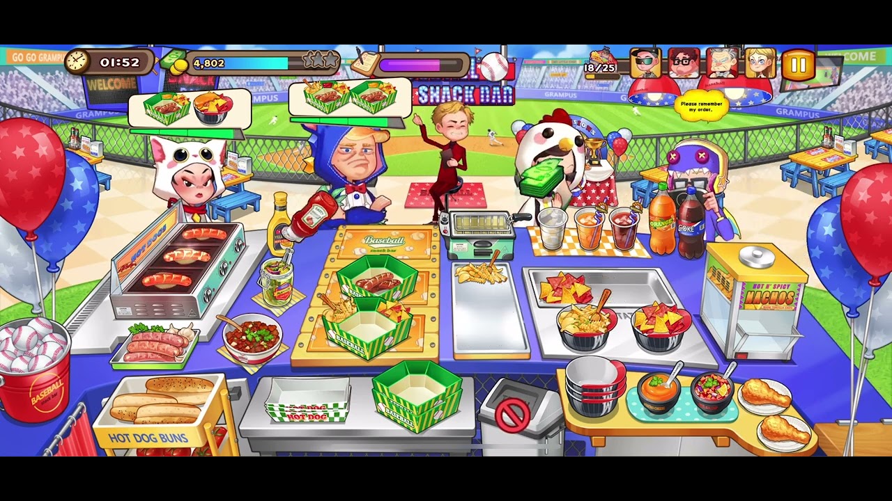 Cooking Adventure - Baseball Snack Bar Master Level 1 - Full Upgrade ...