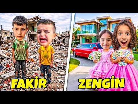 POYRAZ ELİF KUZENLERİ İLE TÜM GÜN ZENGİN FAKİR HAYATLAR ÇATIŞTI!!!