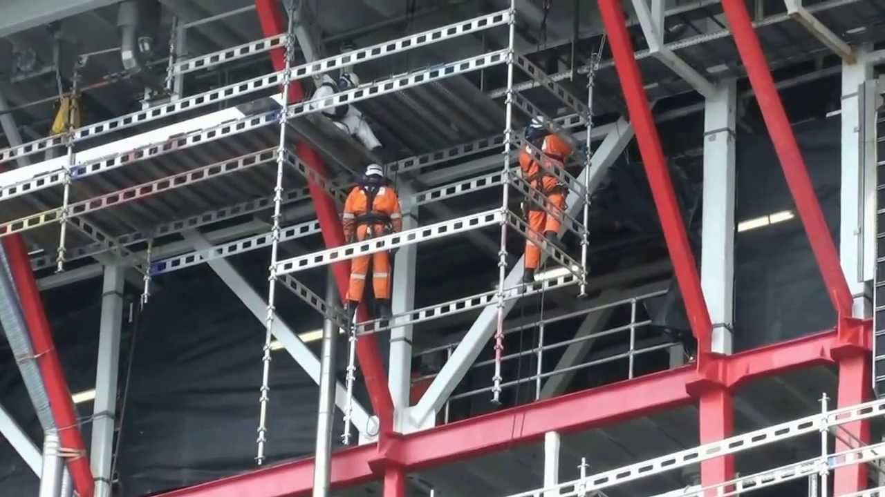 Stillasjebygging, offshore - YouTube