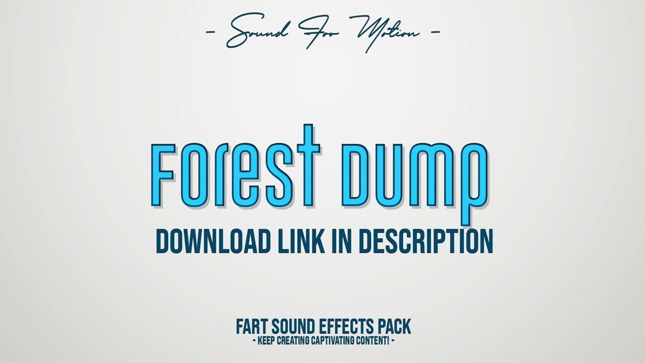 Forest Dump Fart Sound Effects - YouTube