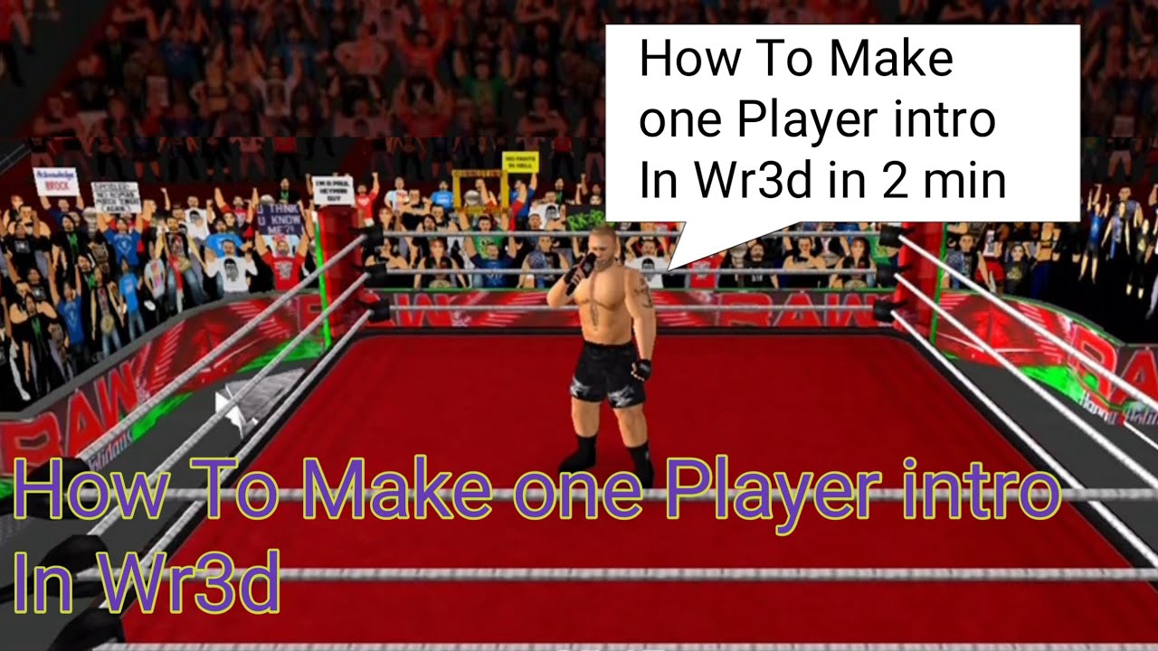 How to make one man intro in wr3d 2k23 in just 2 mins : GOLDEN KING ...