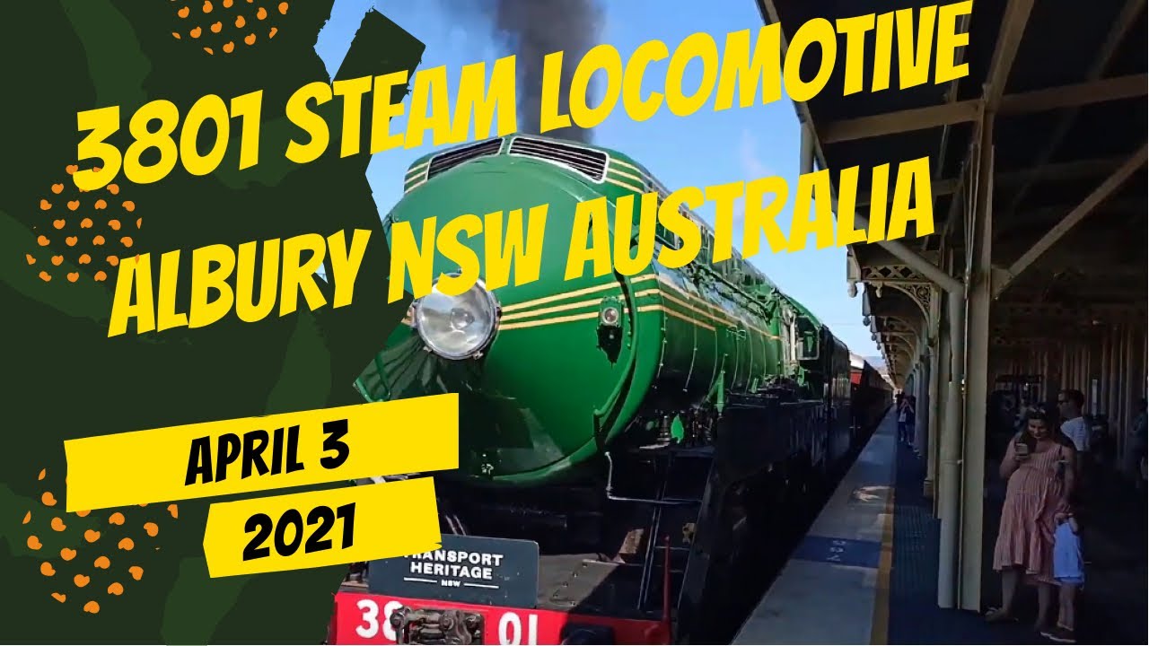 3801 Steam Train Arrival Albury NSW HD 1080p April 3 2021 - YouTube