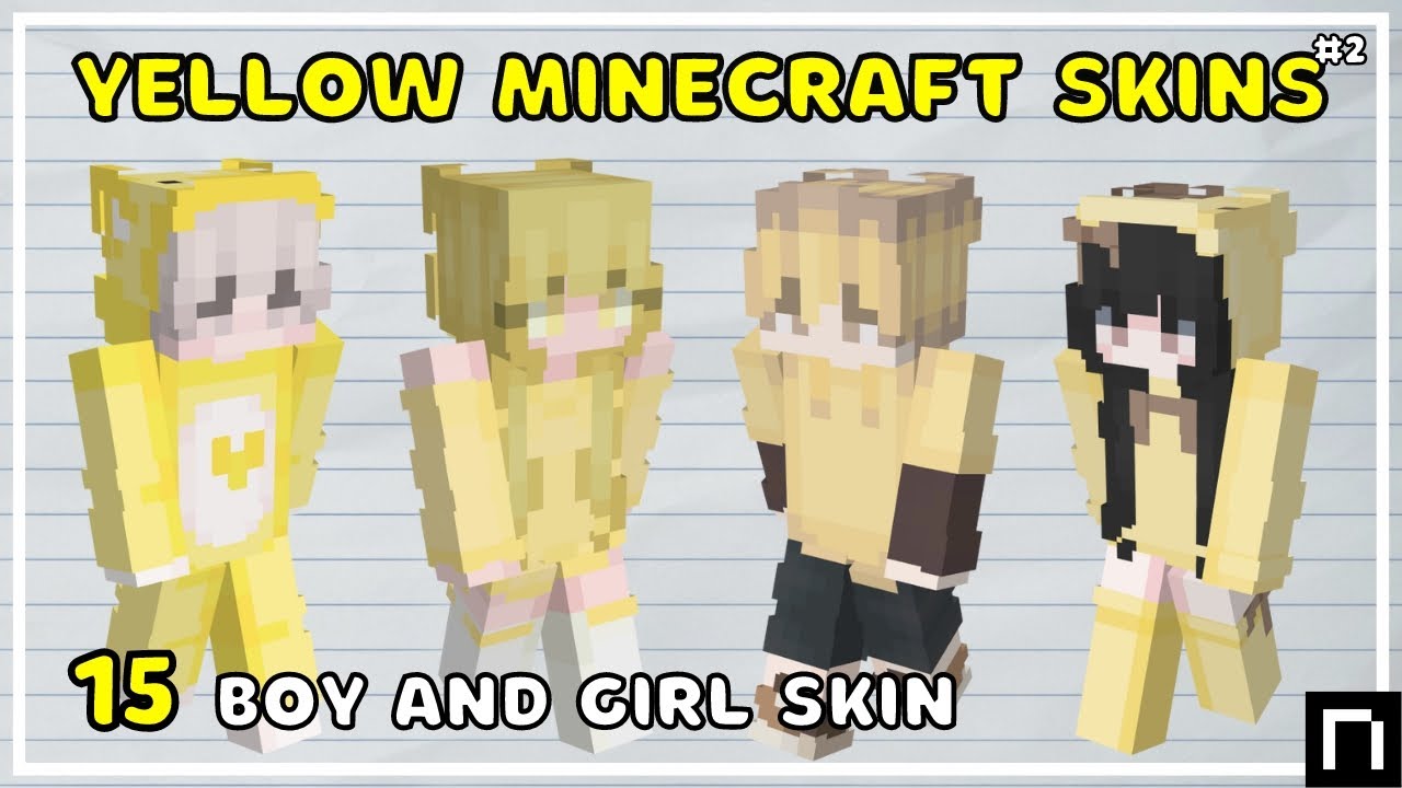 SKIN MINECRAFT WARNA KUNING - YELLOW MINECRAFT SKINS (BOY AND GIRL SKIN ...