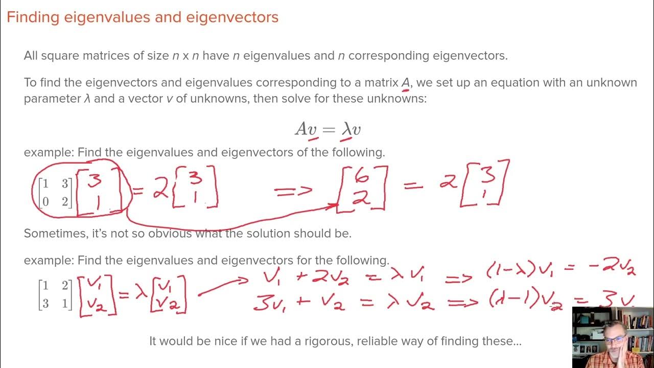 Math 221: Intro to Calculating Eigenvalues and Eigenvectors - YouTube