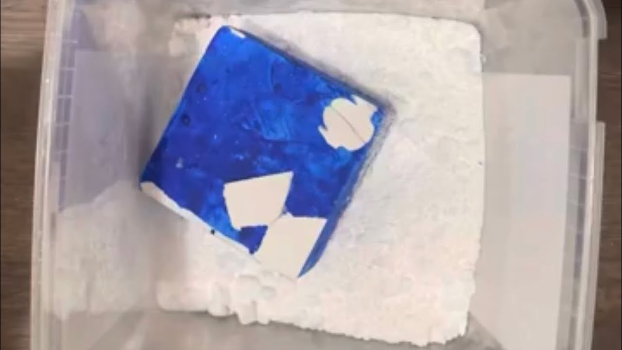 Trial and error | blue dye | fail | chalk crushing ASMR - YouTube
