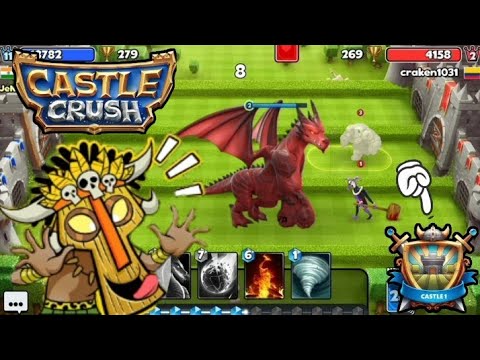 Trolling In Castle-1 With Giant Dragon! Funny Battle 🔥 Castle Crush ...