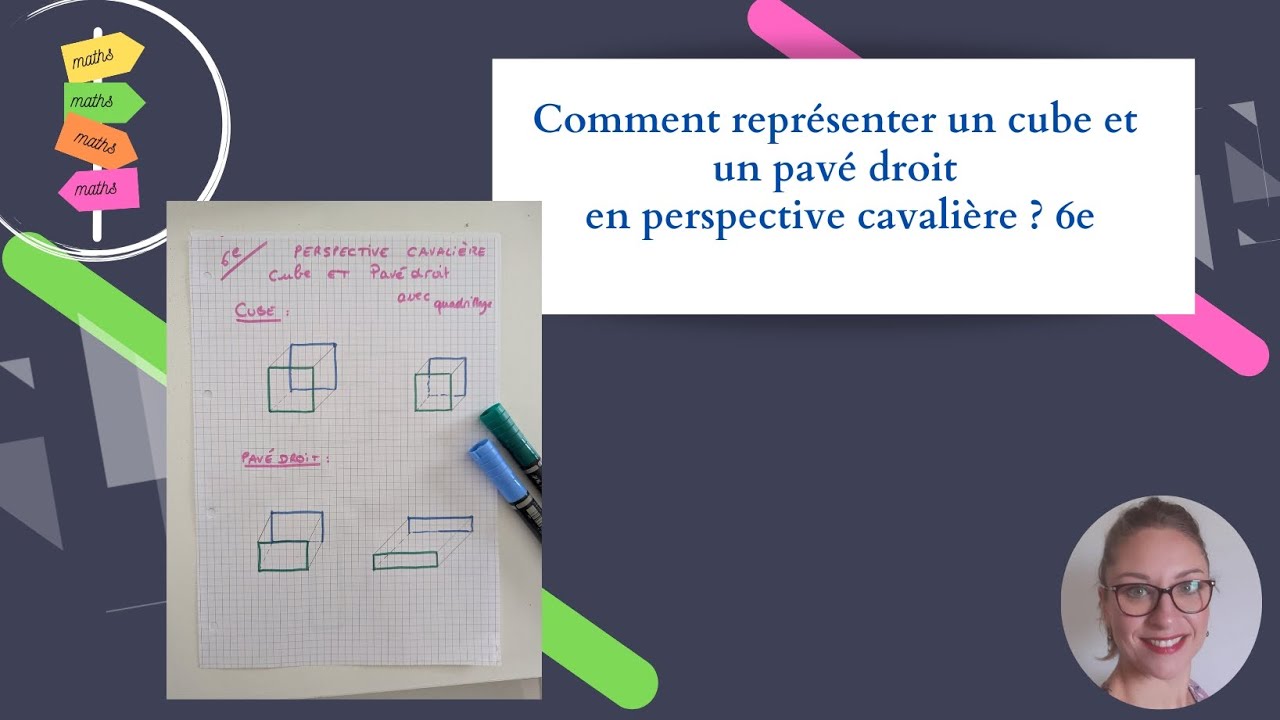 Comment représenter un cube et un pavé droit en perspective cavalière ? - 6è - YouTube