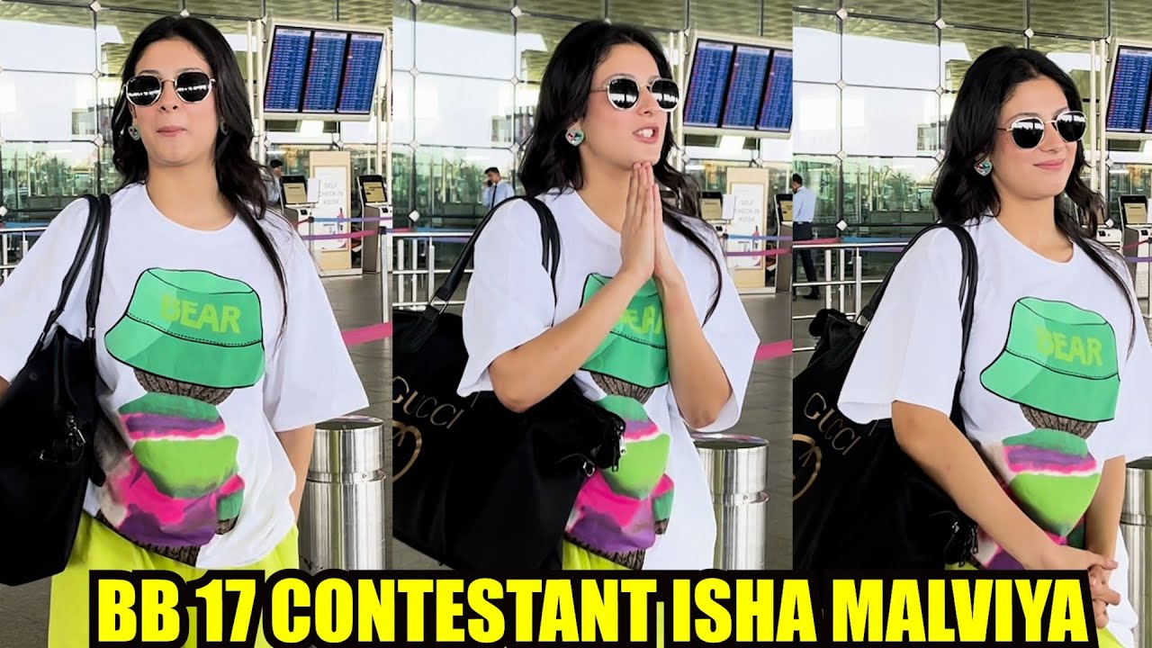 BB 17 CONTESTANT ISHA MALVIYA SPOTTED AT AIRPORT FLYING FROM MUMBAI ...