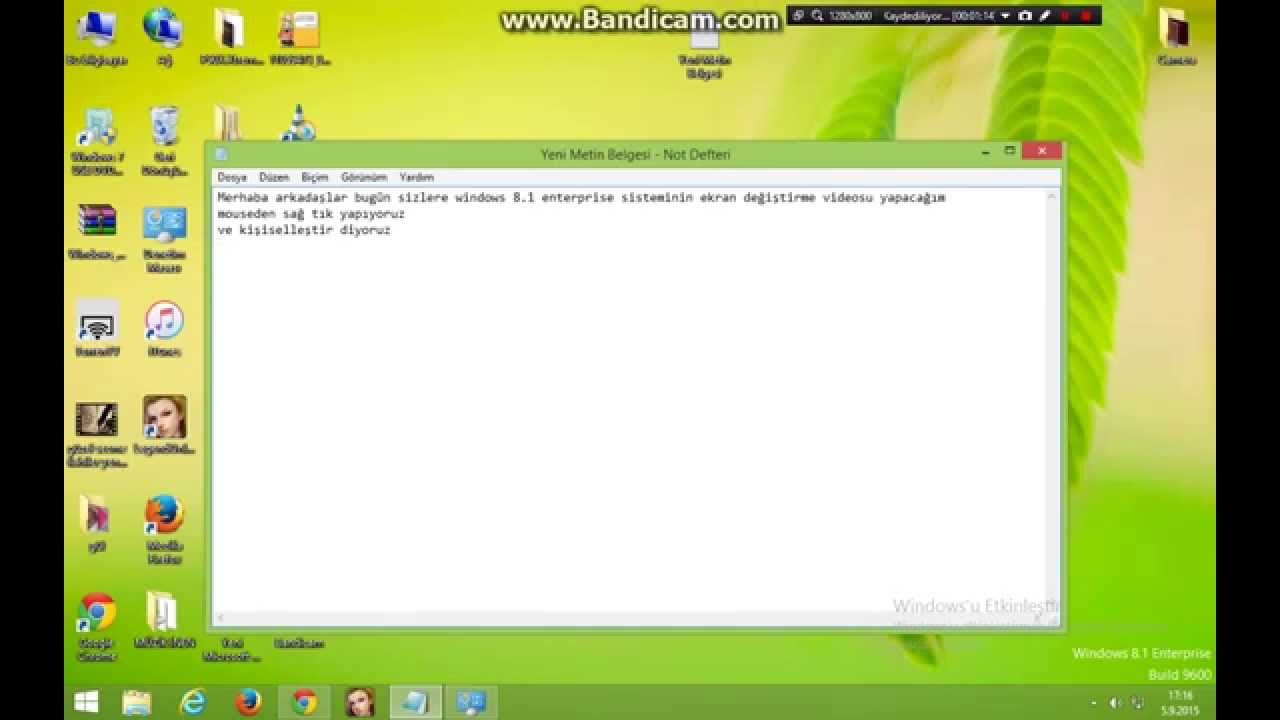 windows 8 ekran resmi nasıl değiştirilir - YouTube