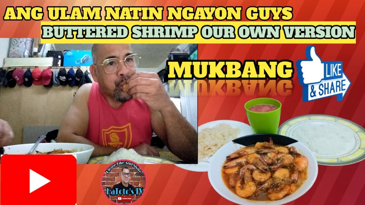MUKBANG TIME ..ULAM FOR TODAYS VIDEO BUTTERED SHRIMP #buhayofwqatar ...