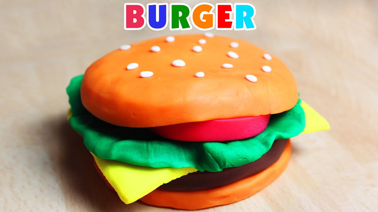 Play-Doh Burger Tutorial 🍔 | Easy and Fun Clay Art for Kids | Play-Doh ...