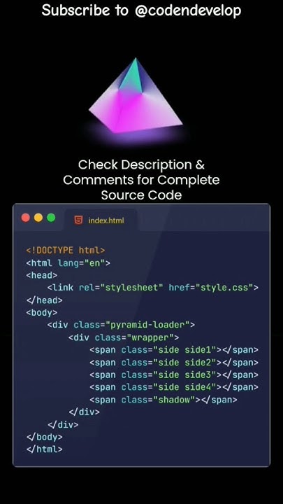 Pyramid loader using CSS. #coding #programming #shortvideo #shorts #html #css #shortsviral # ...