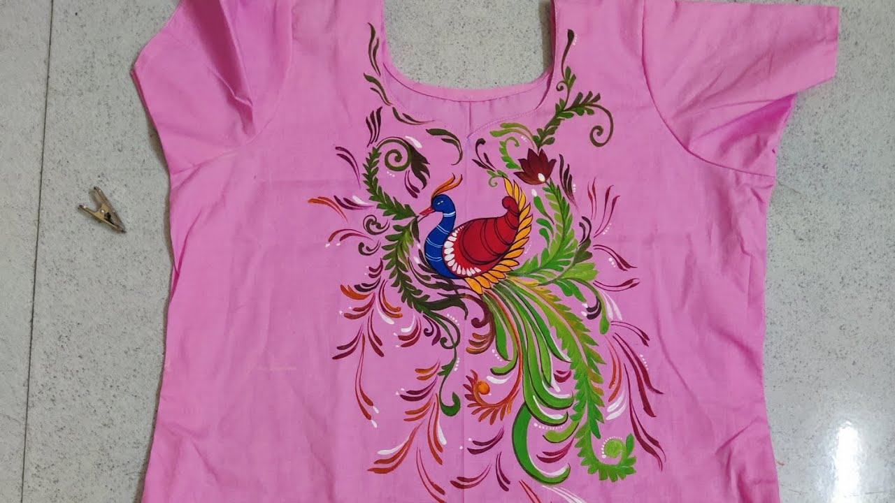 Chudi Top painting Detailed vedio - YouTube