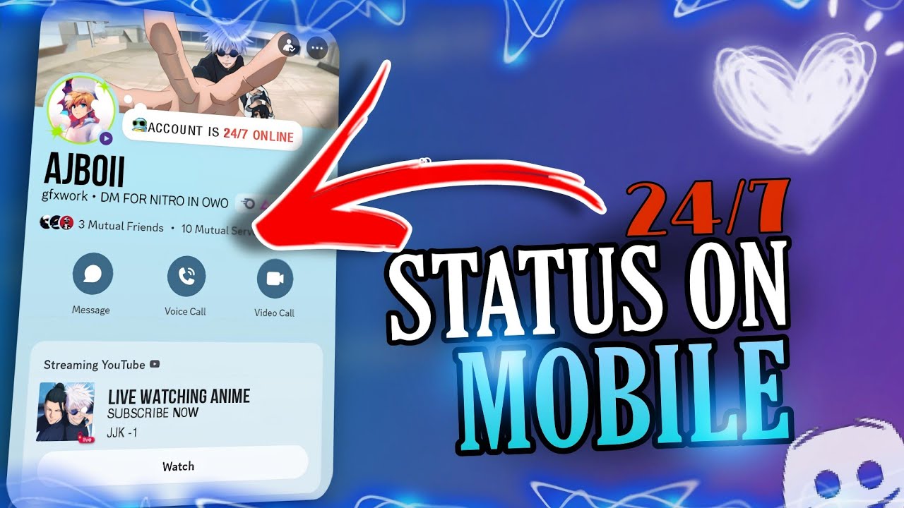 HOW TO SET DISCORD STREAMING STATUS ON MOBILE [without streaming] | 24/ ...