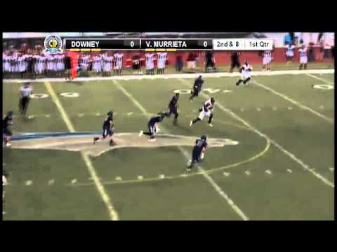 Downey #11 Jorge Reyna huge TD pass up the middle to #2 Jason Thomas ...