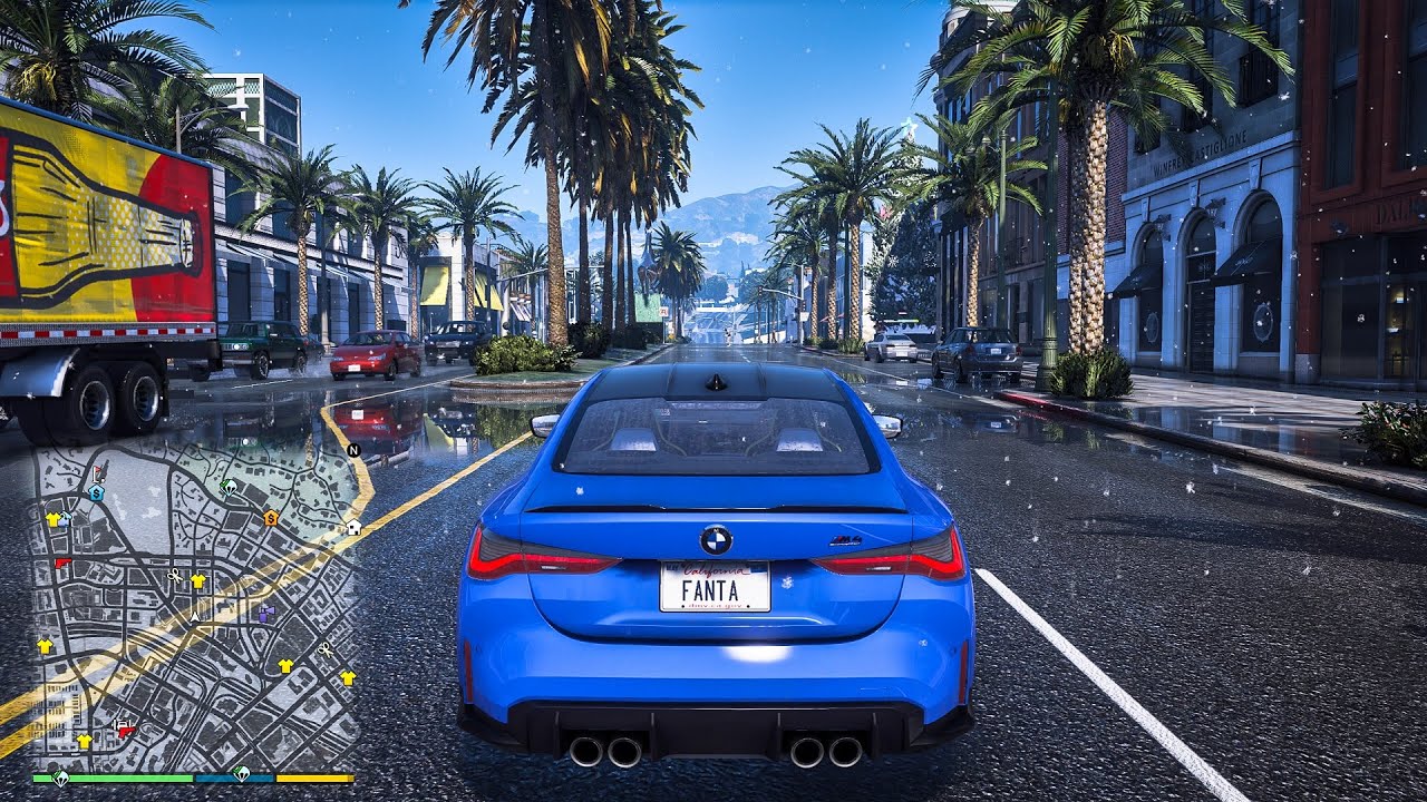 🥶 Cold Winter in GTA 5 NaturalVision Evolved Graphics Mod - YouTube