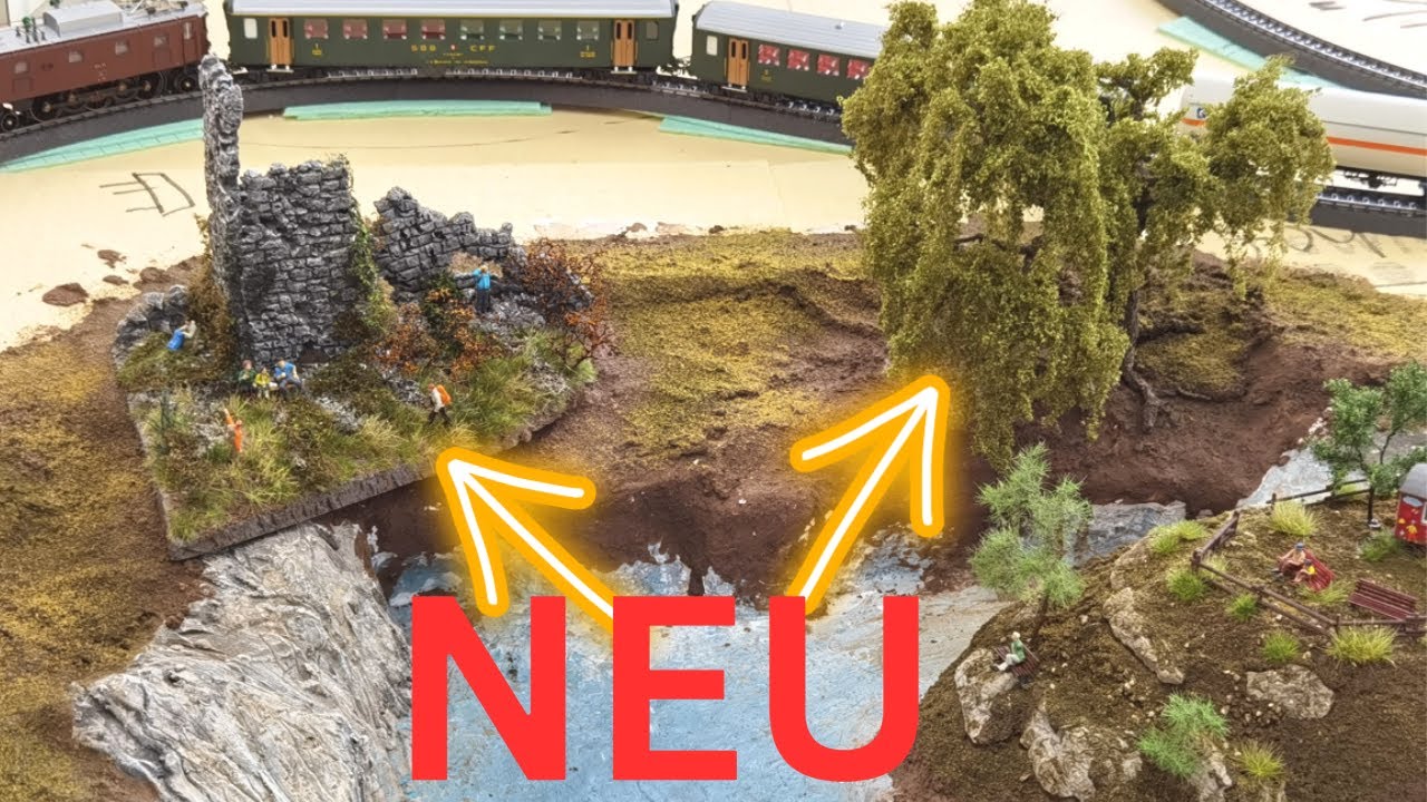 Modelleisenbahn H0: Weiter geht es mit LANDSCHAFTSBAU! - YouTube