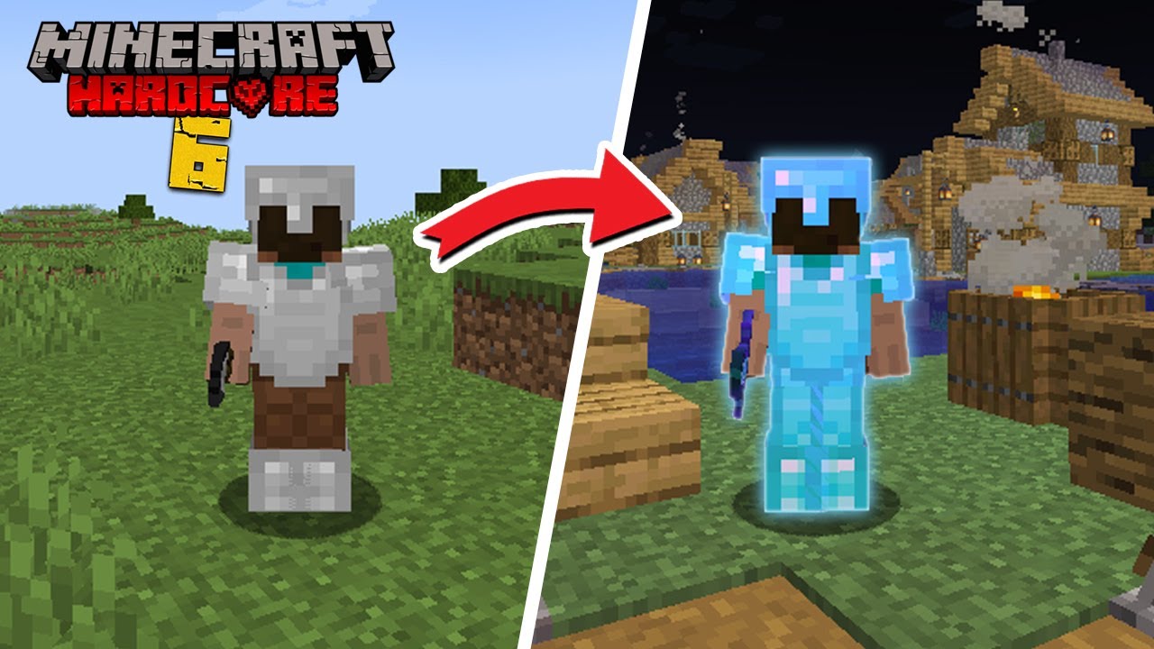 Fixing FULL ENCHANTED Diamond Armor in Minecraft HARDCORE! - YouTube