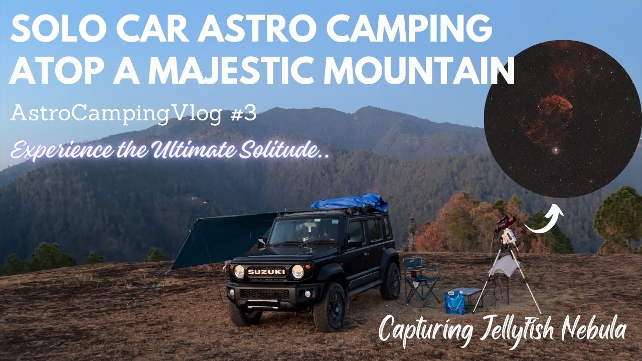 CAMPING, COOKING, ASTRONOMY l Solo car camping on top of a Mountain I ...