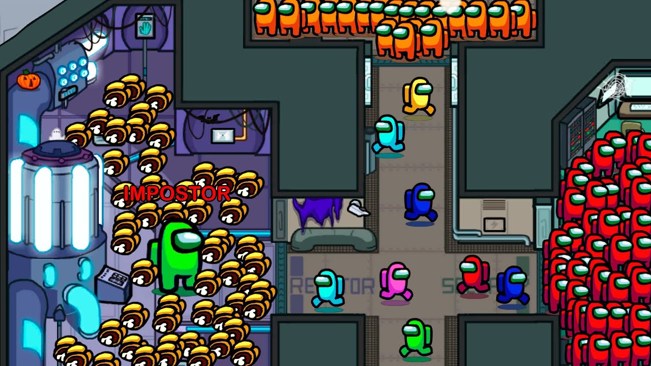 AMONG US, but with 1000 REAL PLAYERS - YouTube