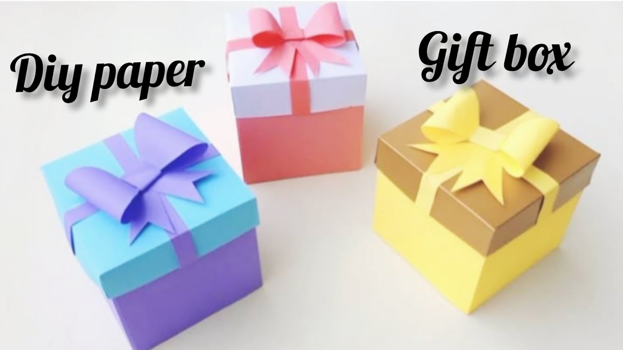 DIY Paper Gift Box||diy paper box||paper craft idea ...