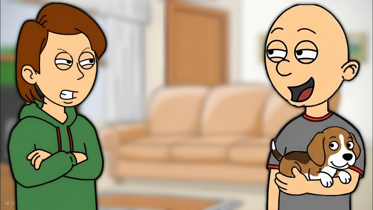 Classic Caillou Brings a Dog Home/Grounded - YouTube