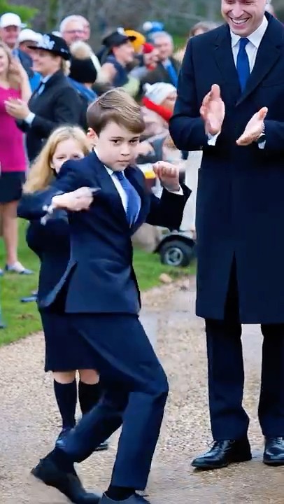 Prince George’s funny dance makes William laugh #royal #princewilliam # ...