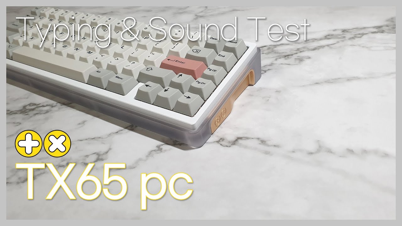 TX65 pc 황동보강 삼신흑 타건 / TX65 pc Brass Plate Cherry MX Black Typing ...