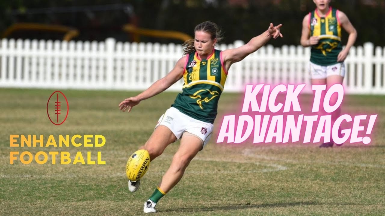 AFL-Kick to advantage drill - YouTube
