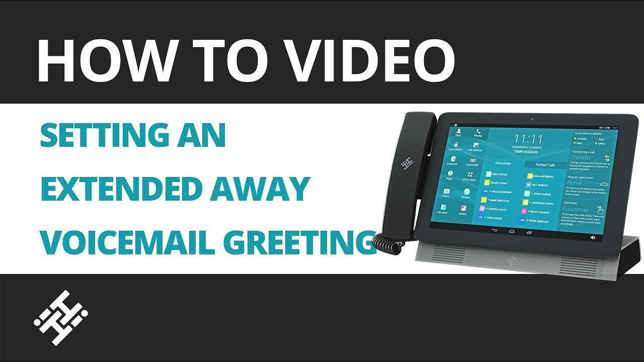 How to set an Extended Away voicemail greeting on the HiHi - YouTube