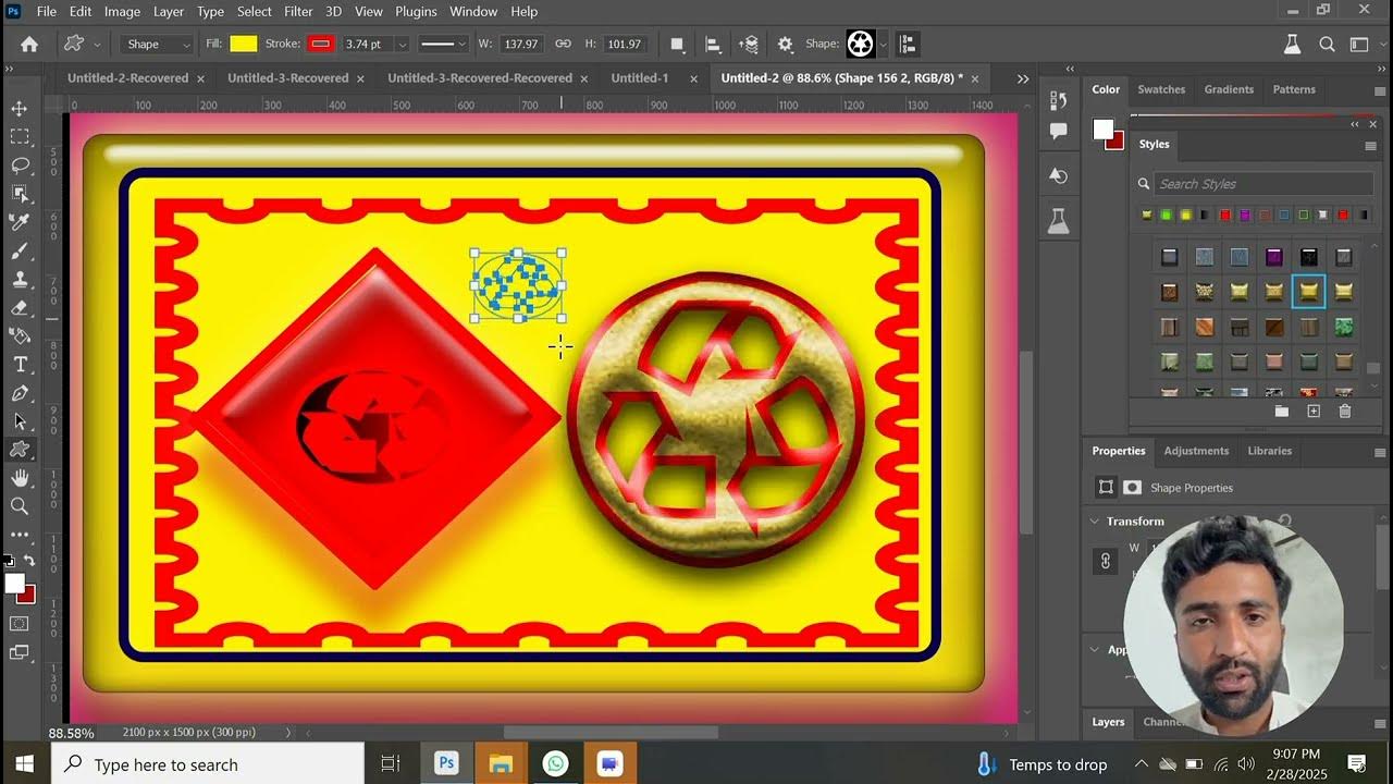How to merge shapes with complex paths #207 - YouTube