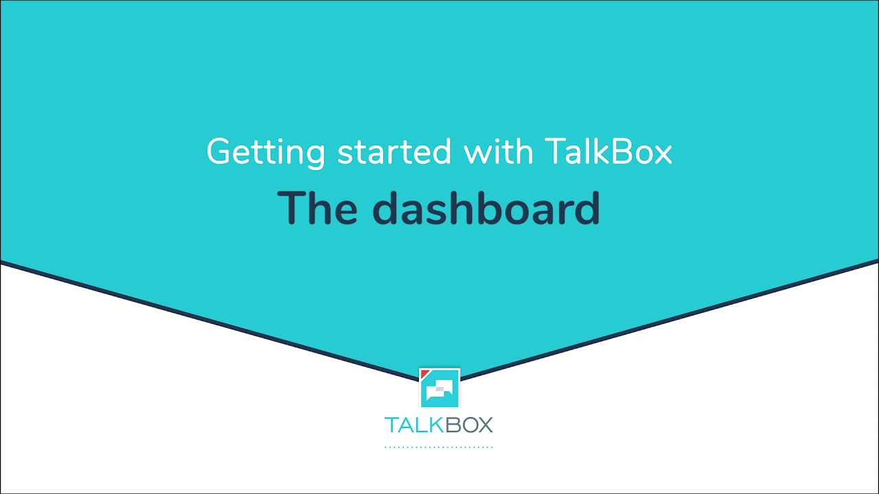 Getting started with TalkBox: The dashboard - YouTube