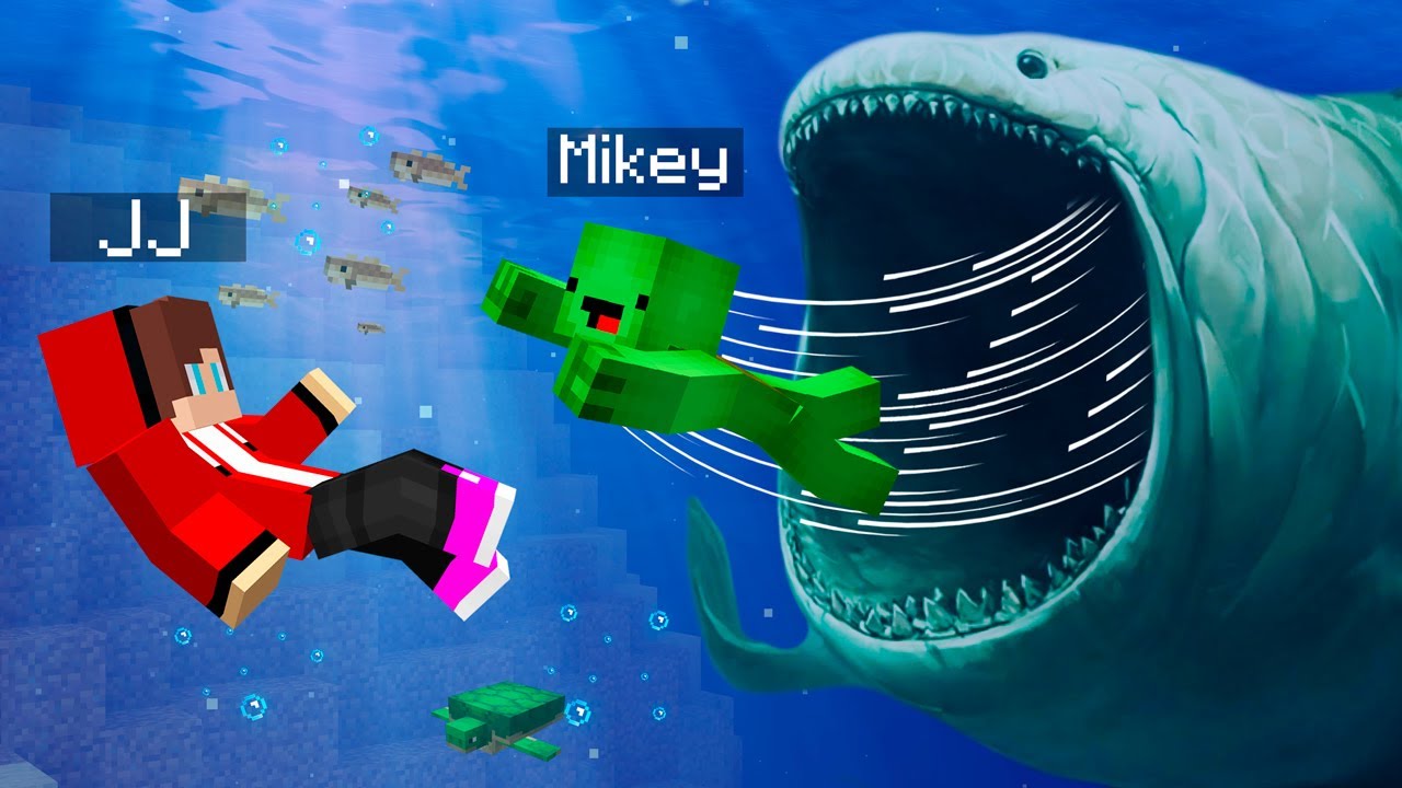Why SCARY BlOOP want to eat JJ and Mikey in minecraft! Challenge from ...