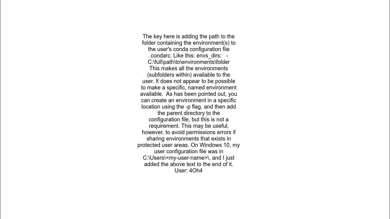 How to share an Anaconda Python environment between multiple users - YouTube