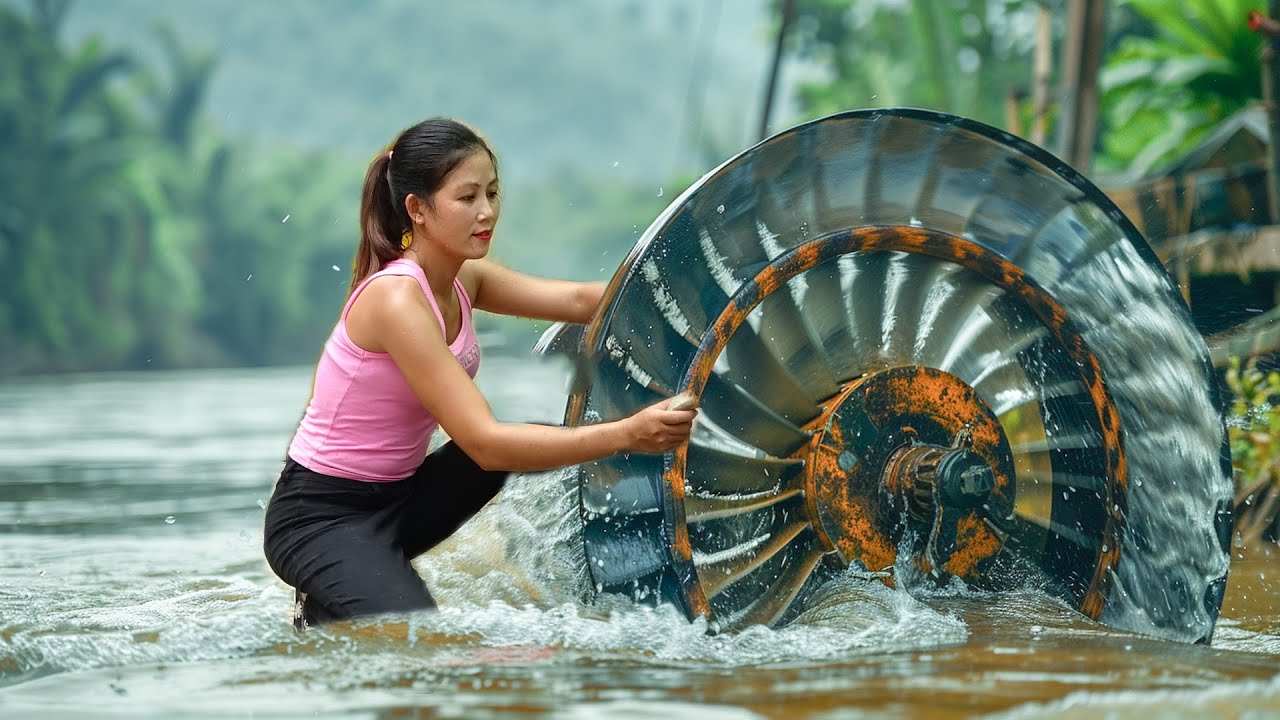 Installing Primitive Water System | Use Water Turbine To Create ...