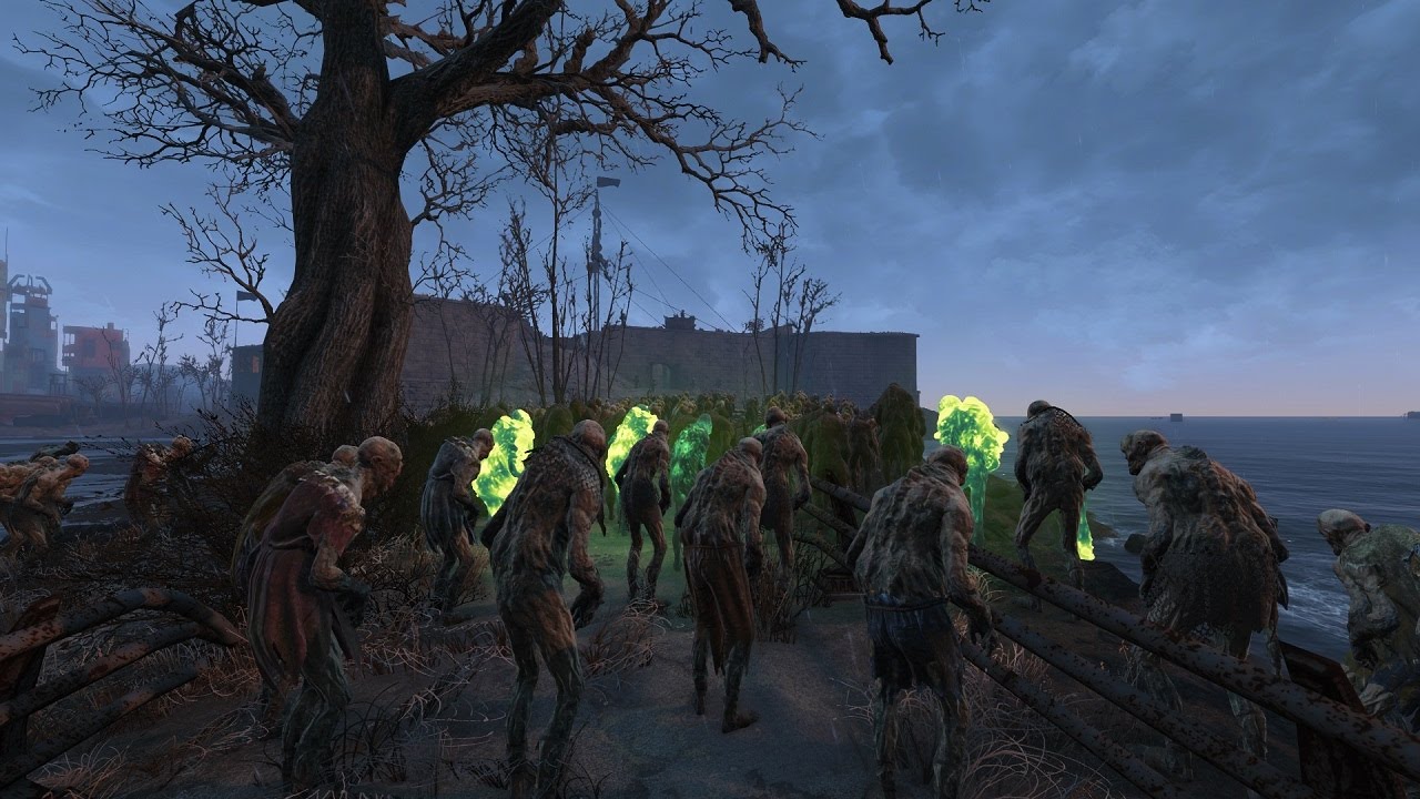 Fallout 4: Ghoul Horde Vs the Castle - YouTube