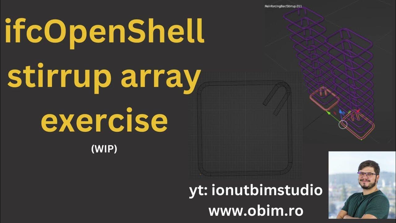 Ifc stirrup array - creating the shape and arraying it with ifcopenshell python - YouTube