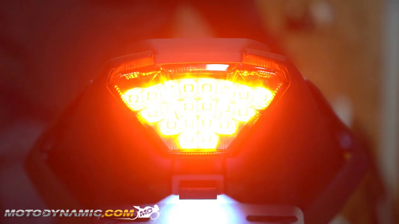 2018-2019 Yamaha MT-07 Sequential Integrated LED Tail Lights Clear Lens ...