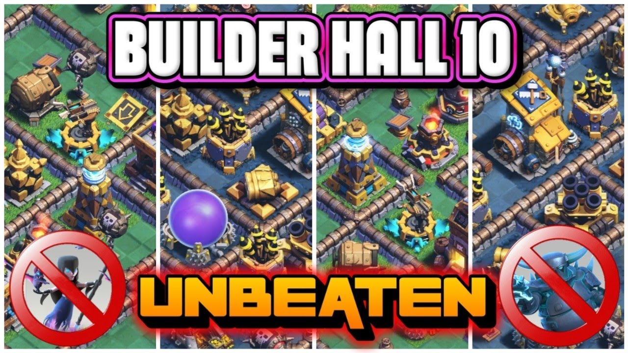 BEST TOP-10 BUILDER HALL 10 WITH LINK + REPLAY || BH10 +6000 TROPHY TOP ...