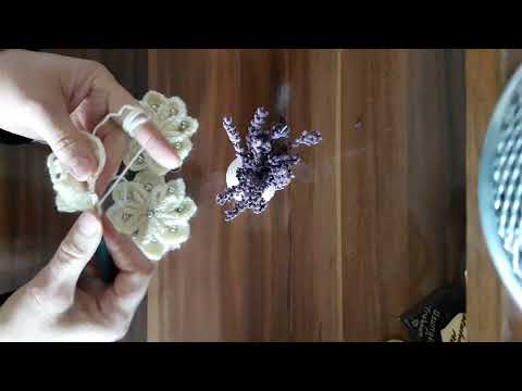 Yildizli Boncuklu Patik Çicegi Tig örnegi Baştan Yapılışı.