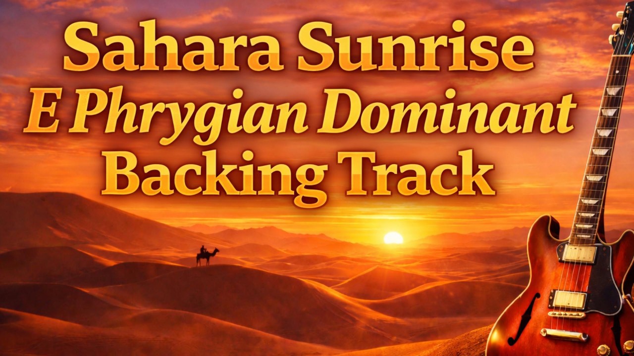 E Phrygian Dominant Backing Track | Sahara Sunrise Guitar Jam - YouTube