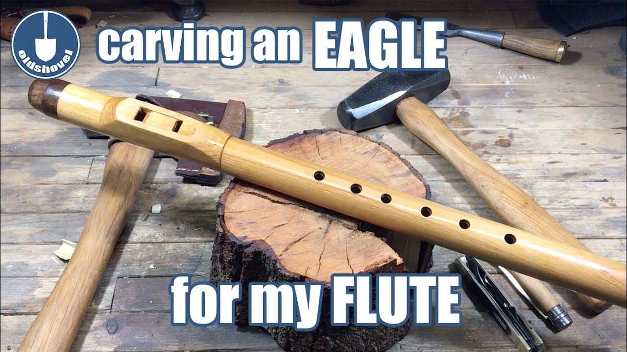 Carving an Eagle for a Thrifted Native American Flute - YouTube