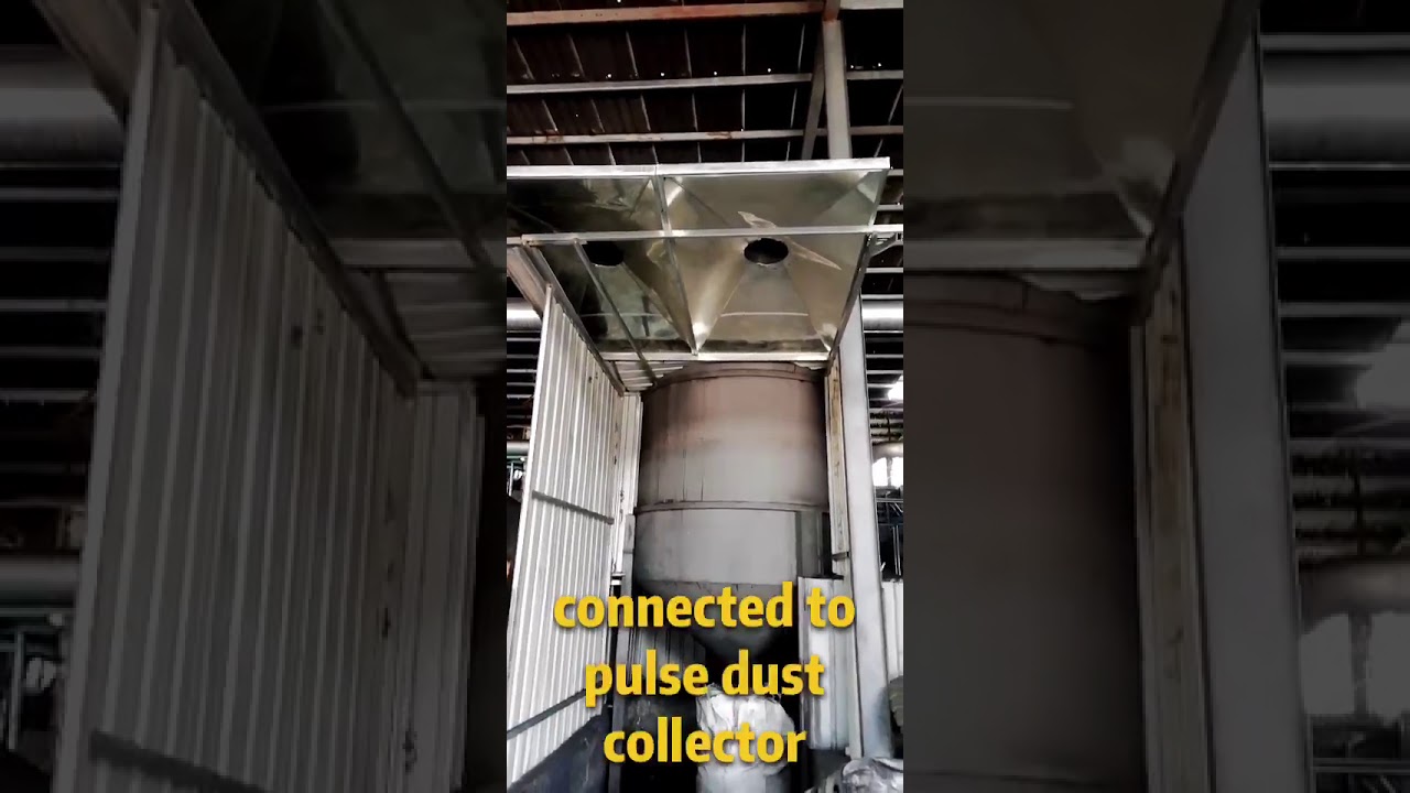 carbon black dust collector for waste tyres pyrolysis plant - YouTube