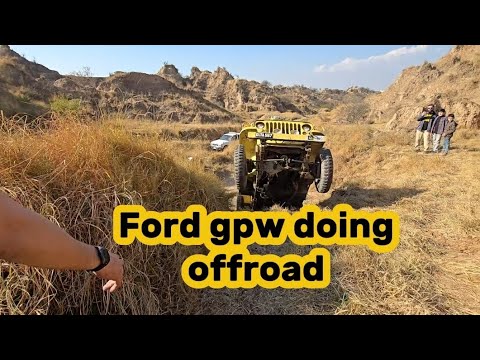 Ford gpw in stock engine doing offroad - YouTube