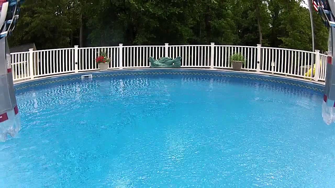 Floating Quadcopter Partially Submerged in Pool - YouTube