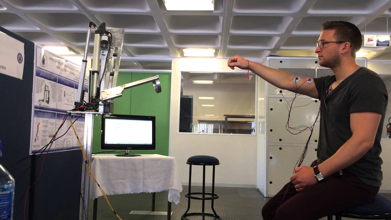 EMG Upper limb Exoskeleton - arm flexion and extension - YouTube
