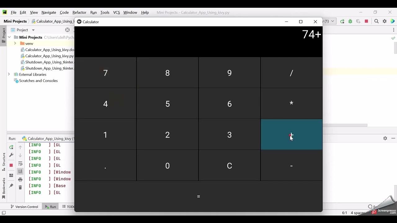 Mini Project-1 | Calculator Application Using Kivy Framework - YouTube