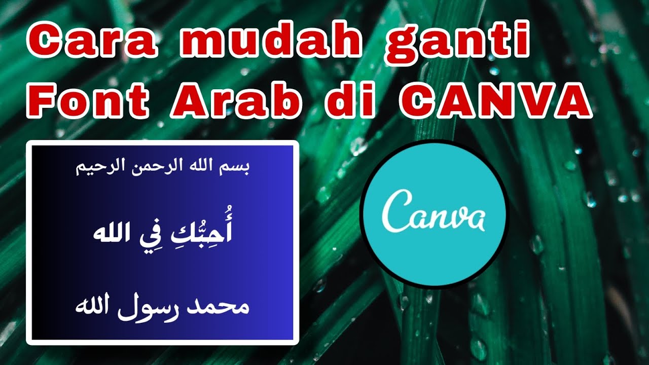 CARA MERUBAH FONT ARAB DI APLIKASI CANVA ANDROID - YouTube