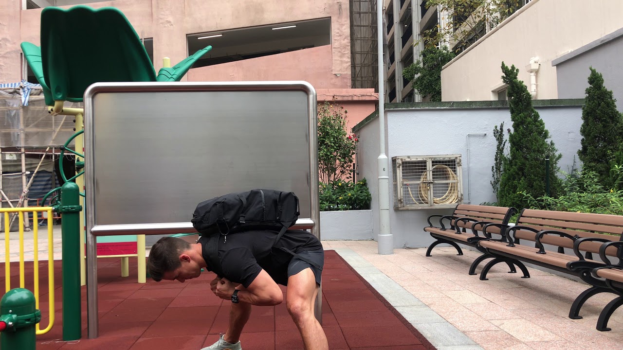Bag on Back Wide Stance Goodmorning - YouTube
