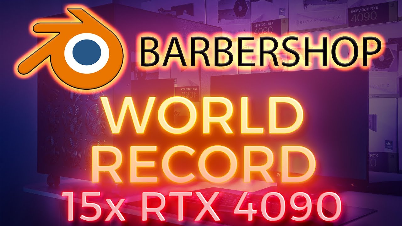 Monster Workstation 15x RTX 4090 - Blender Barbershop Demo scene TESTED ...